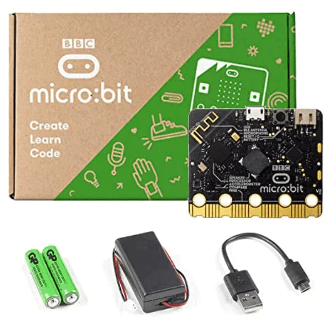 BBC Micro:Bit V2.1 Go Kit - Includes micro:bit Board, MicroUSB Cable, – Electronix Express