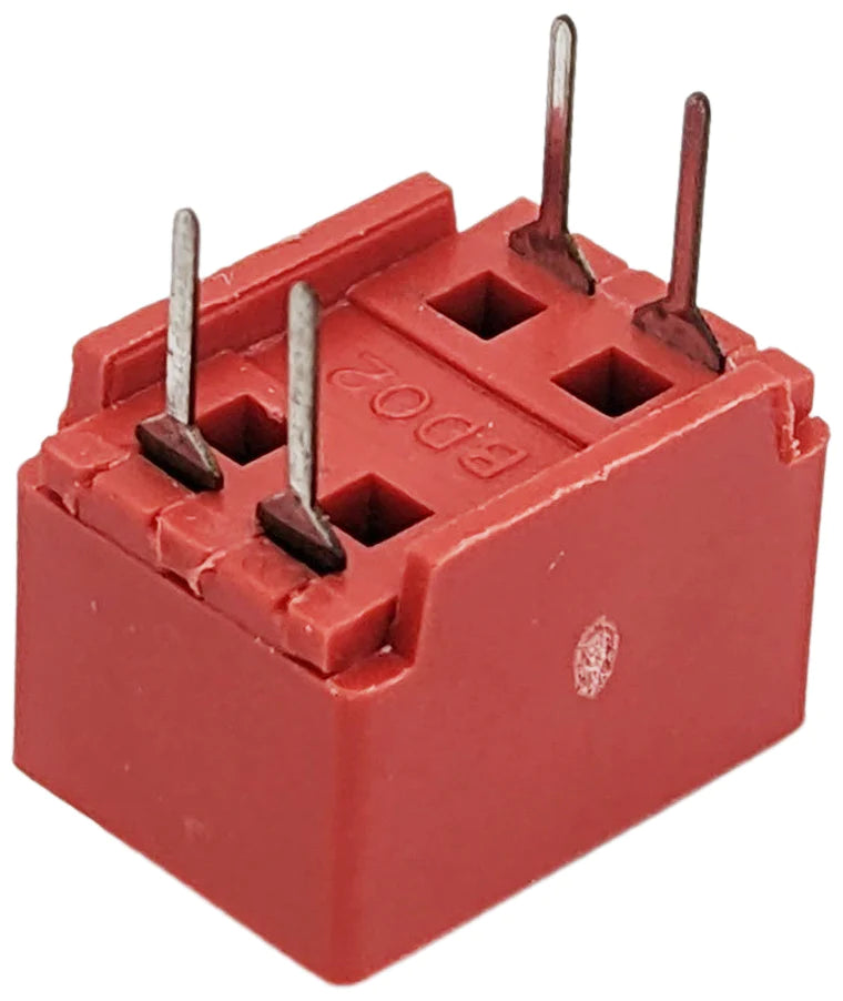 DIP Switch with 2 Switches, 4-Pin, SPST, Red Color, 7.1mm x 9.7mm x 7. – Electronix Express