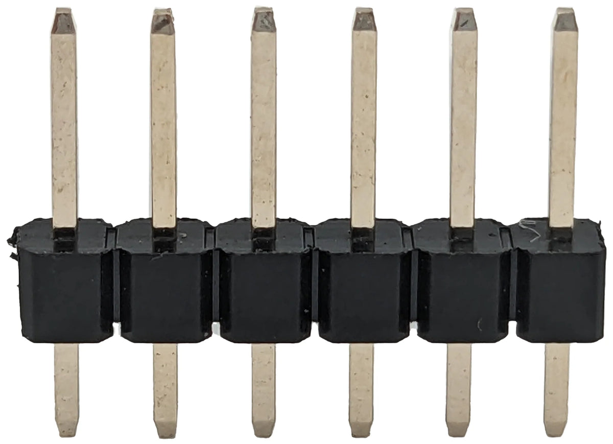 6 Pin Single Row Male Header, 0.025" Square Posts on 0.1" Center – Electronix Express