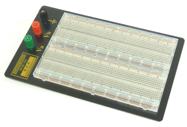 Solderless Clear Breadboard, 8.7" x 5.9", 660 Tie Points , Bronze Phos – Electronix Express