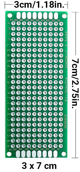 10 Pack Double Sided PCB Prototype Board, 3 x 7 cm with 240 holes ...