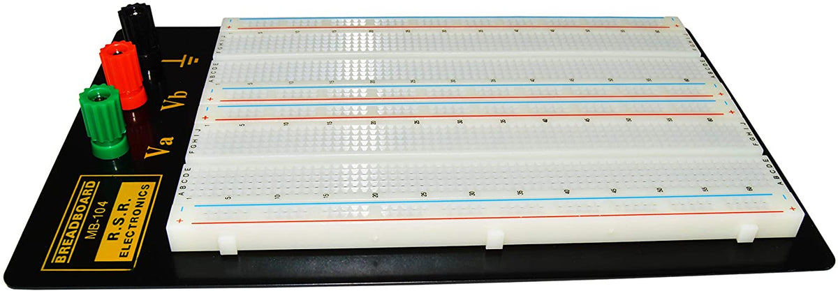 Solderless Breadboard with Metal Backplate - 1660 Tie Points, 3 Bindin ...