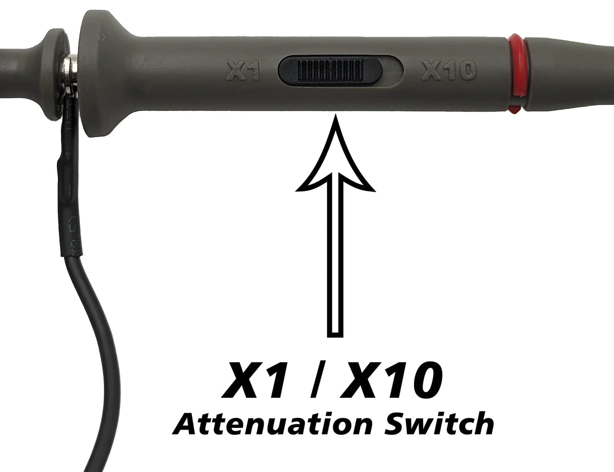 60 MHz Oscilloscope Probe, X1 / X10 Switchable, Includes Accessory Set ...