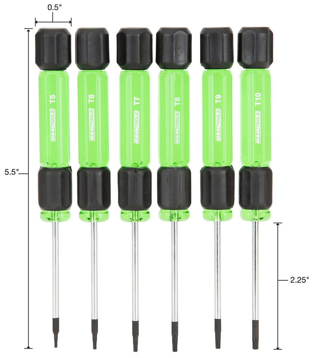 Precision Star Screwdriver Set - Includes T5, T6, T7, T8, T9 and T10 ...