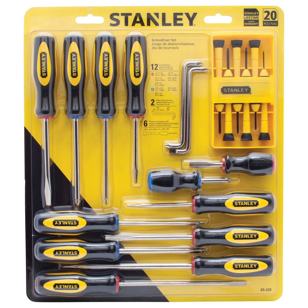 Stanley 20 Piece Versatile Screwdriver Set - Includes Popular Phillips ...