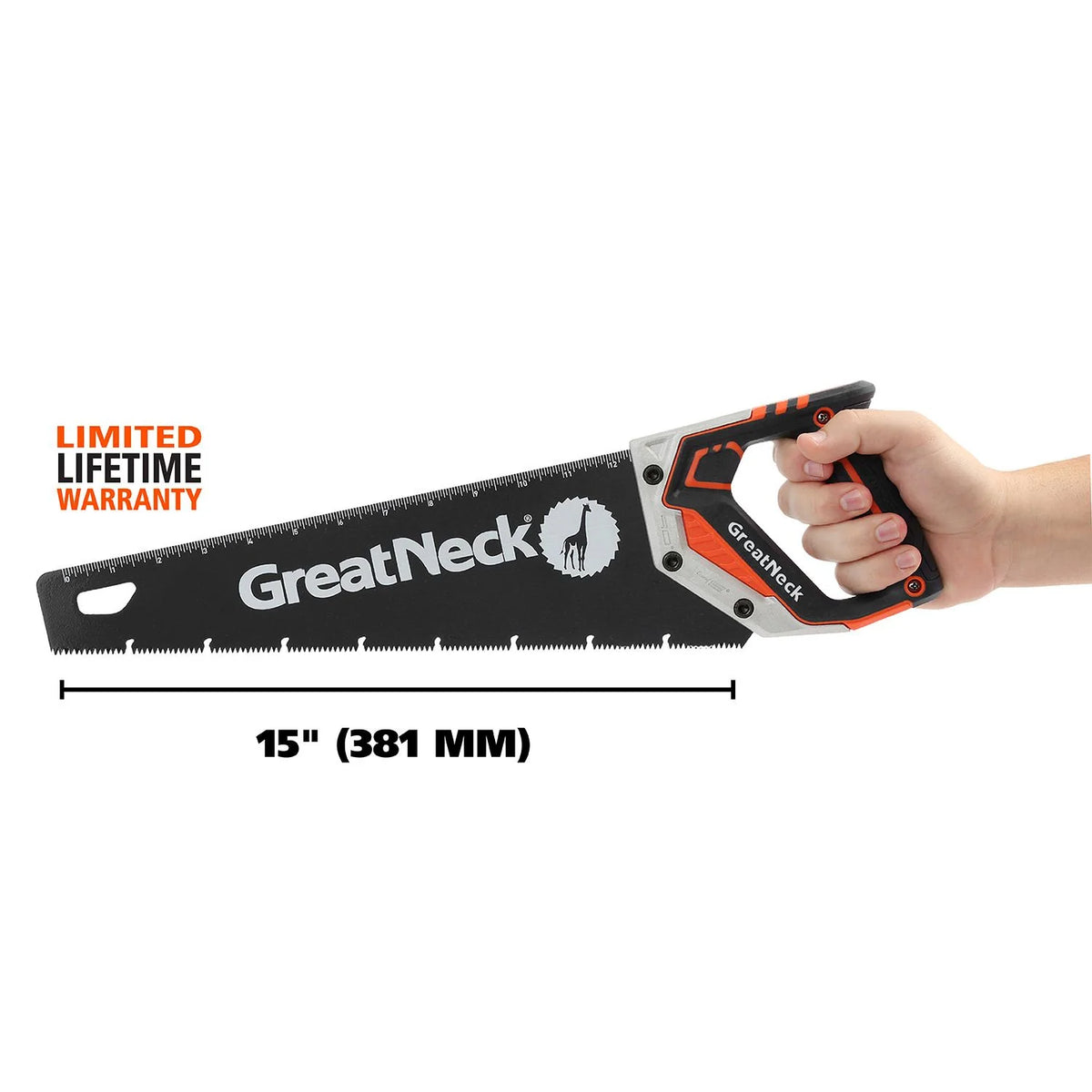GreatNeck 15 Inch Aggressive Tooth Handsaw, Aluminum Frame, Wood Saw ...