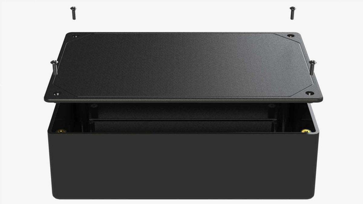 Heavy-Duty Electronics Enclosure, 7.62 x 4.62 x 2.25in. Black ABS Plas ...