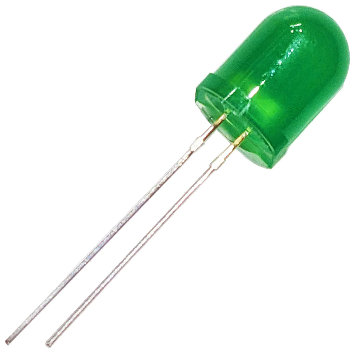 Jumbo 10mm Diffused Green Lens LED, 2-Pin Light Emitting Diode for DIY ...