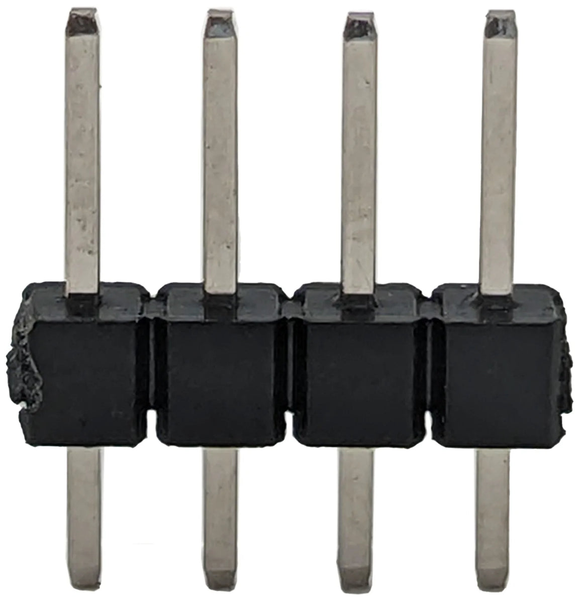 4 Pin Single Row Male Header, 0.025" Square Posts on 0.1" Center ...