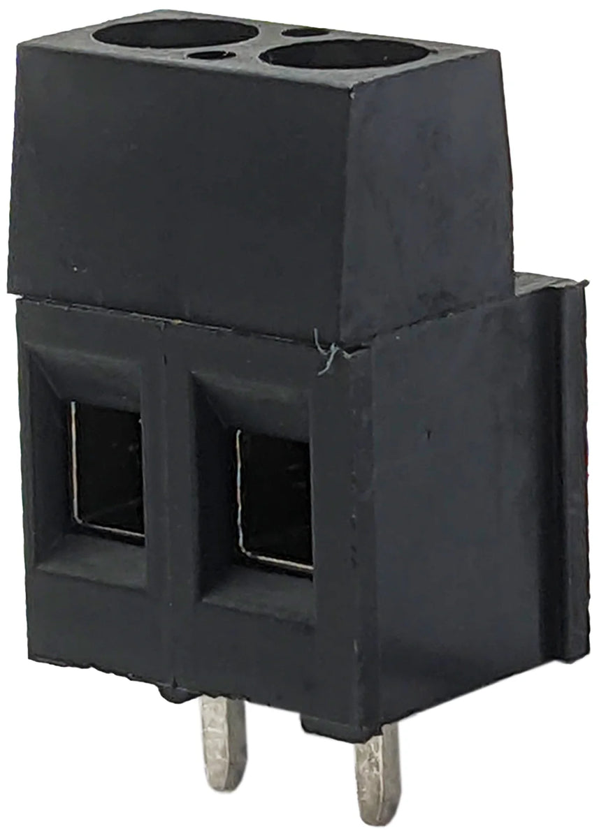 45° Angle 2 Position Wire to Board Terminal Block, Side Entry, Screw T ...