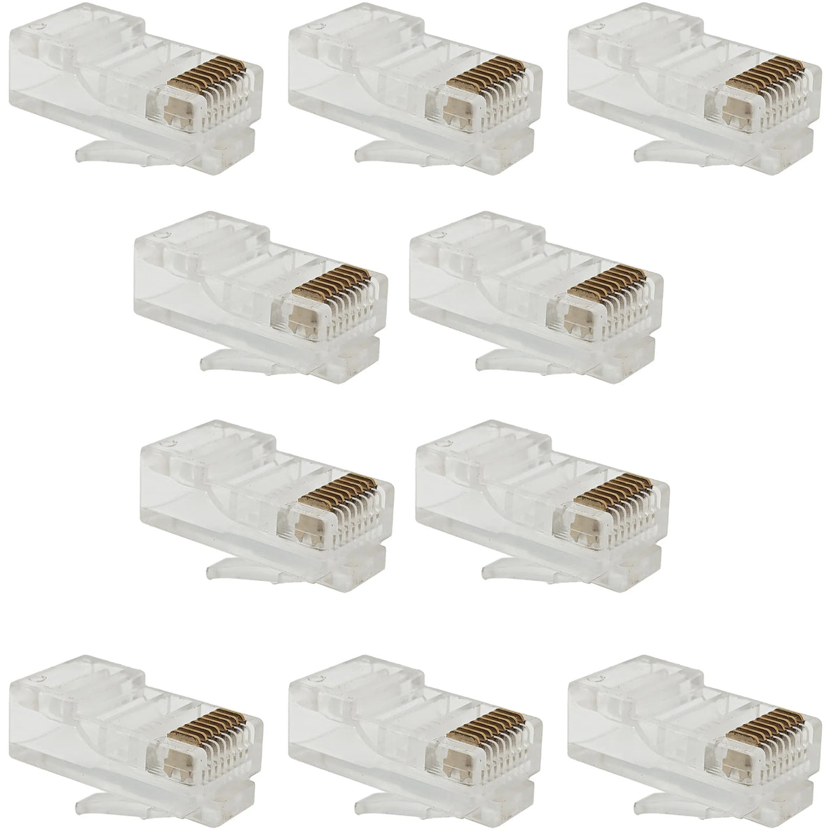 10 Pack RJ45-8 Modular Plugs, 8P8C, UTP Stranded – Electronix Express