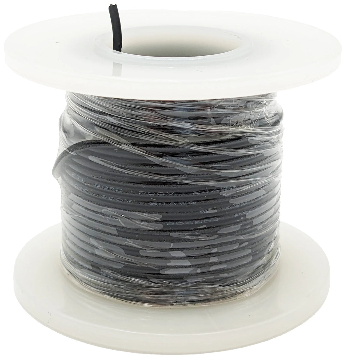 Solid 24 Gauge Hook Up Wire, 25 Foot Spool - Black Color PVC Insulatio ...