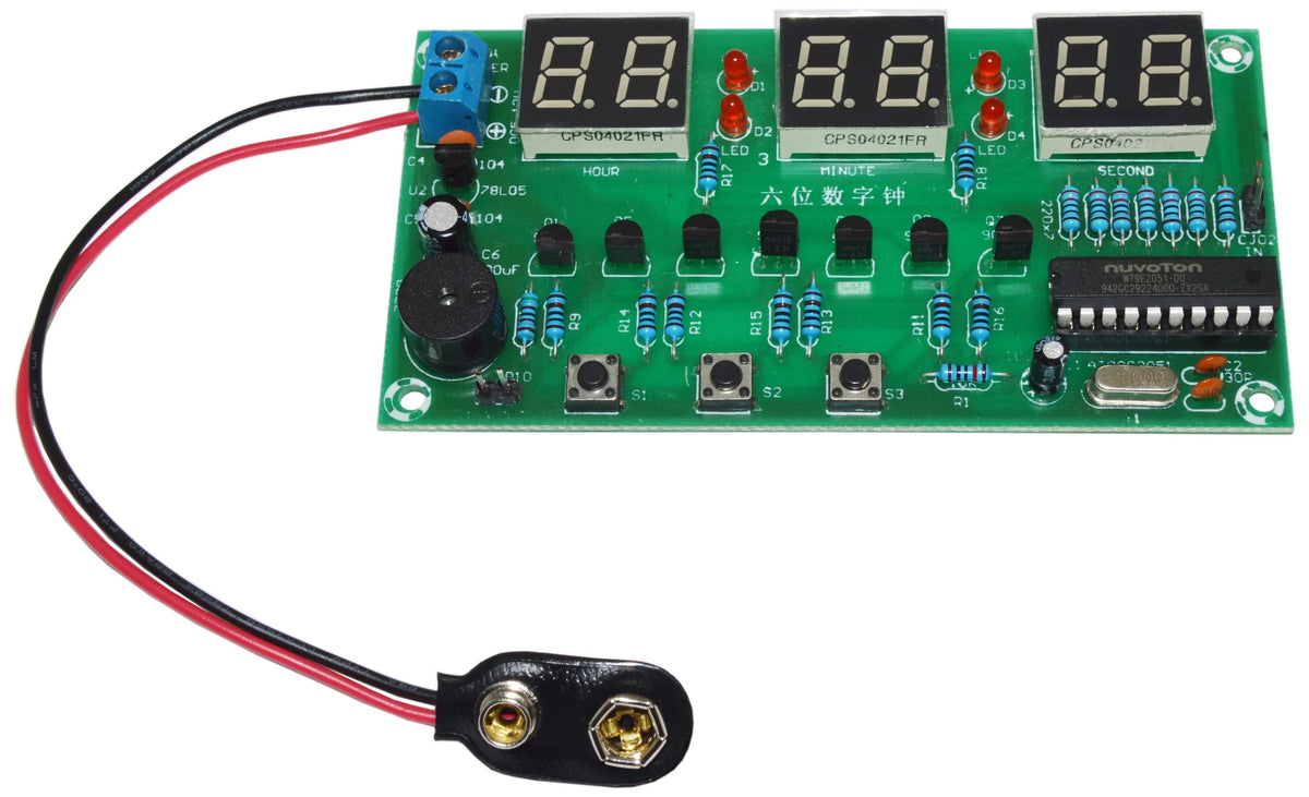 DIY Digital 24 Hour Clock Soldering Practice Kit (HH : MM : SS Display ...