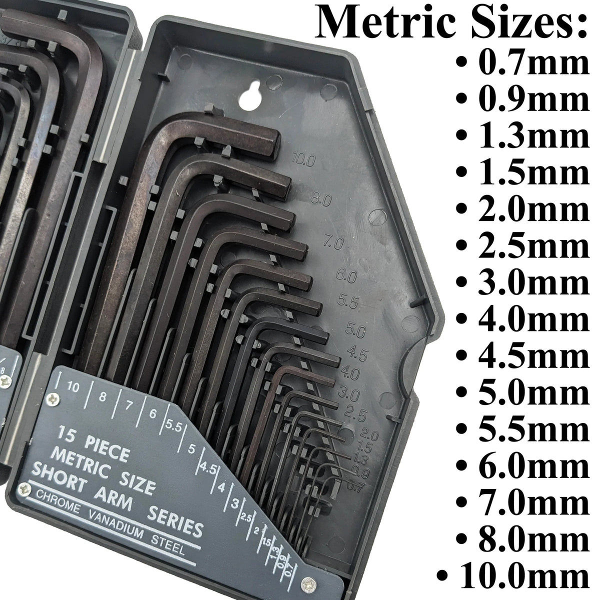 30 Piece Hex Wrench Set, Popular Inches and Metric Sizes with Grey Sto ...