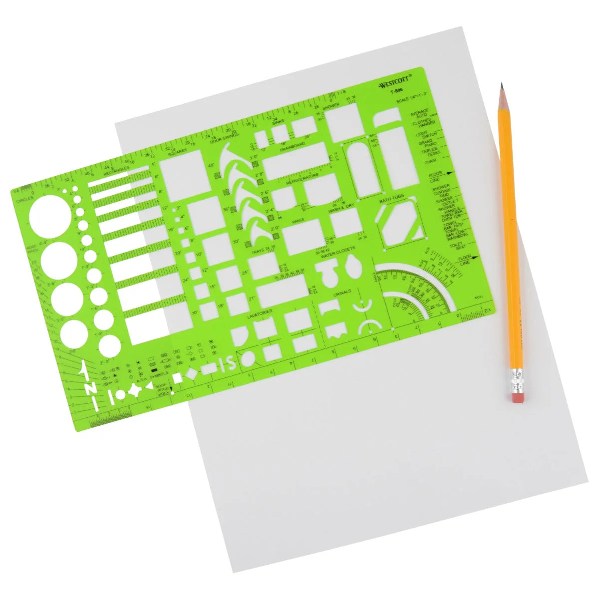 Westcott Technical Architectural Drawing Template (T-806) – Electronix ...