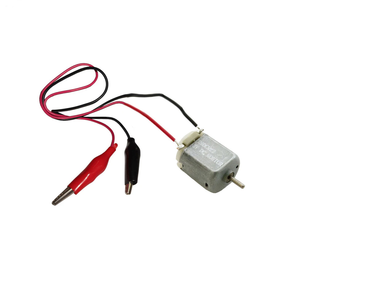 DC Motor 1.5 - 6V with Alligator Clips, 9" Leads – Electronix Express
