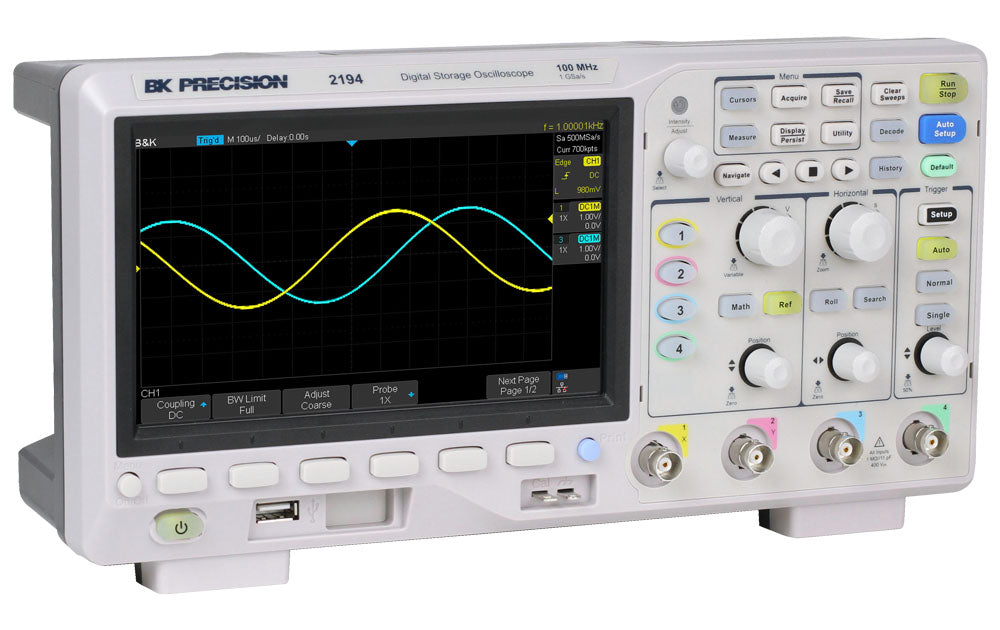 BK Precision 100 MHz 4Channel Digital Oscilloscope, Model 2194 ...