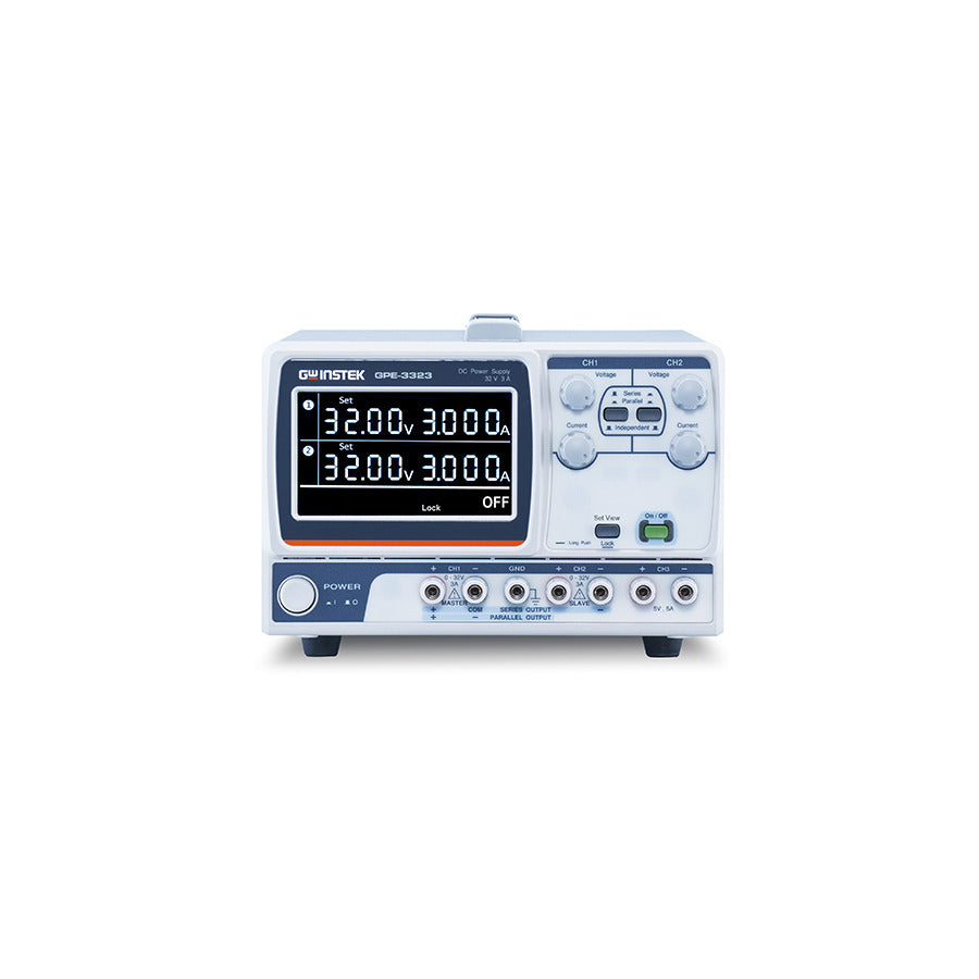 GW Instek 3-Channel Linear DC Power Supply, Ch1/Ch2 (32V/3A), Ch3 (5V ...
