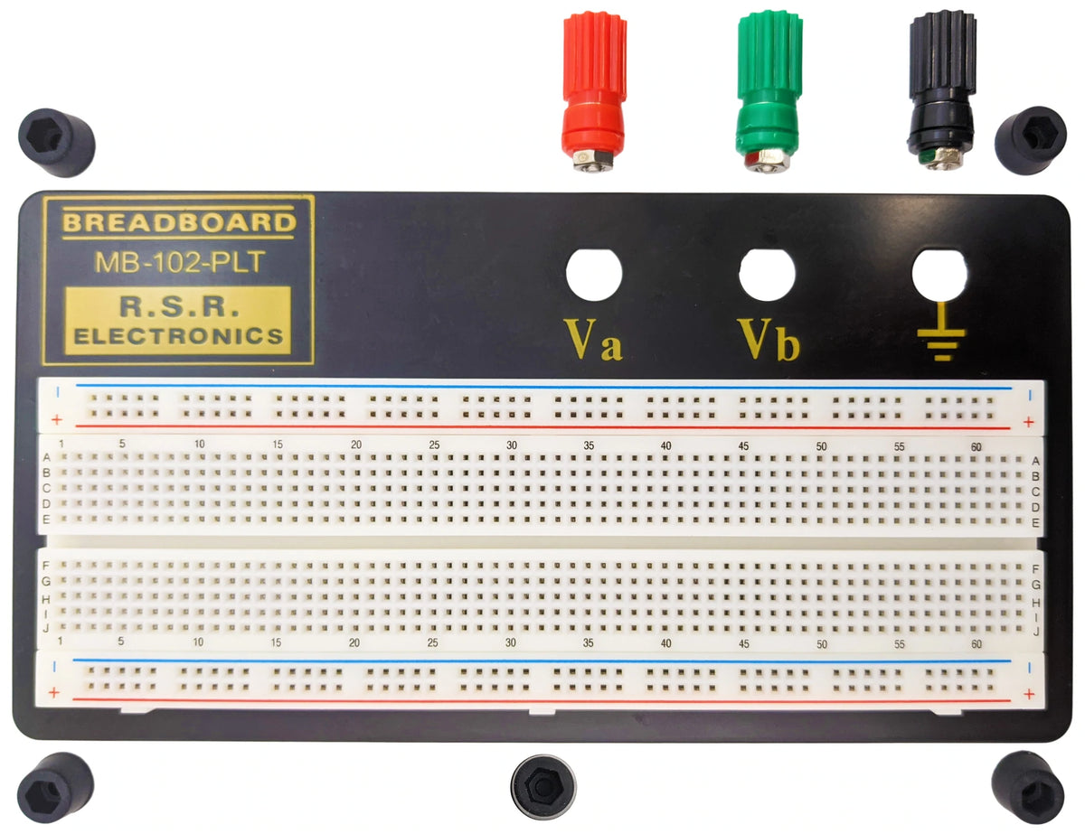 Premium Solderless Breadboard with Metal Backplate, 3 Binding Posts, 8 ...