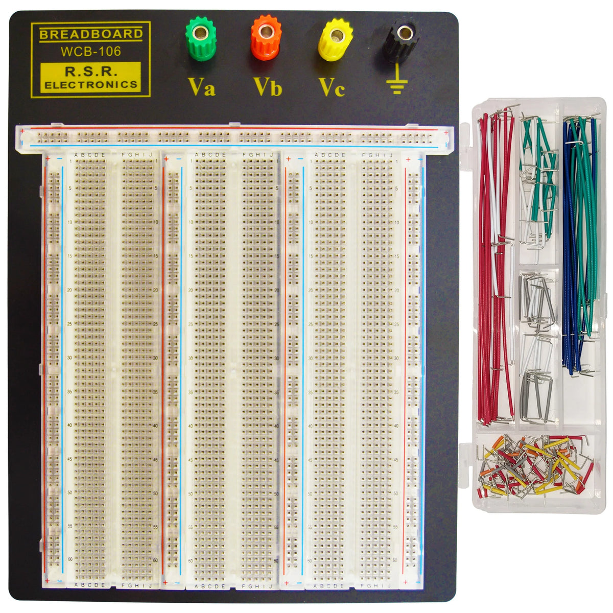 Premium Solderless Clear Breadboard with 70 Piece Jumper Wire Kit - 2 ...