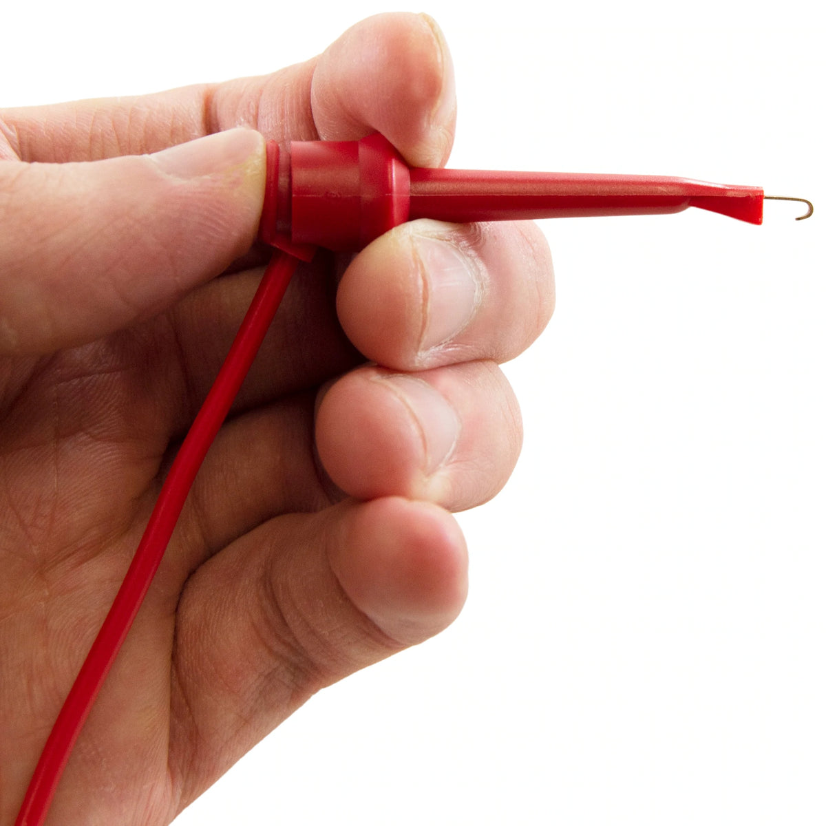 Mini Grabber to Mini Grabber Test Lead Set - Includes 1 Red and 1 Blac ...