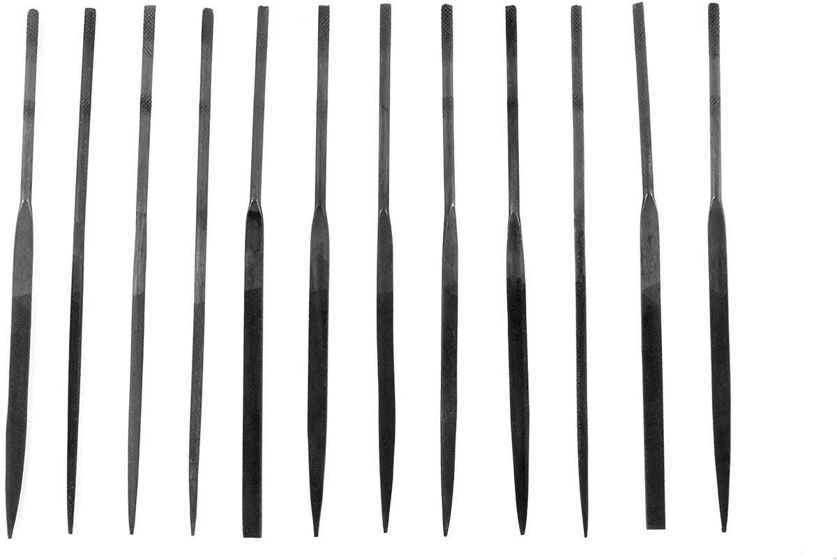 SE 12-Piece Needle File Set with Storage Pouch, 3mm x 140mm (731NF ...