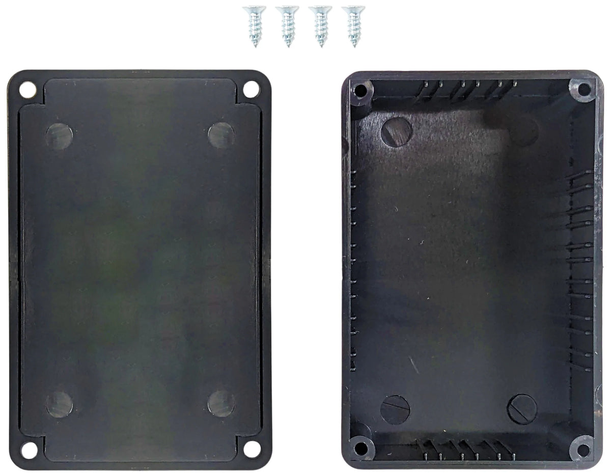 Black ABS Plastic Electronic Project Box with 4 Screws and Lid, 2.9" x ...