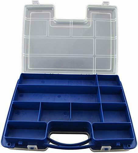 Portable Hobby Storage Box with Latching Lid and Handle, 14 Compartmen ...