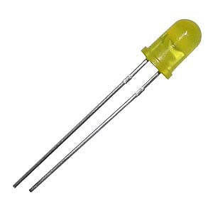 Diffused Lens LEDs - Standard - Yellow - 5mm – Electronix Express