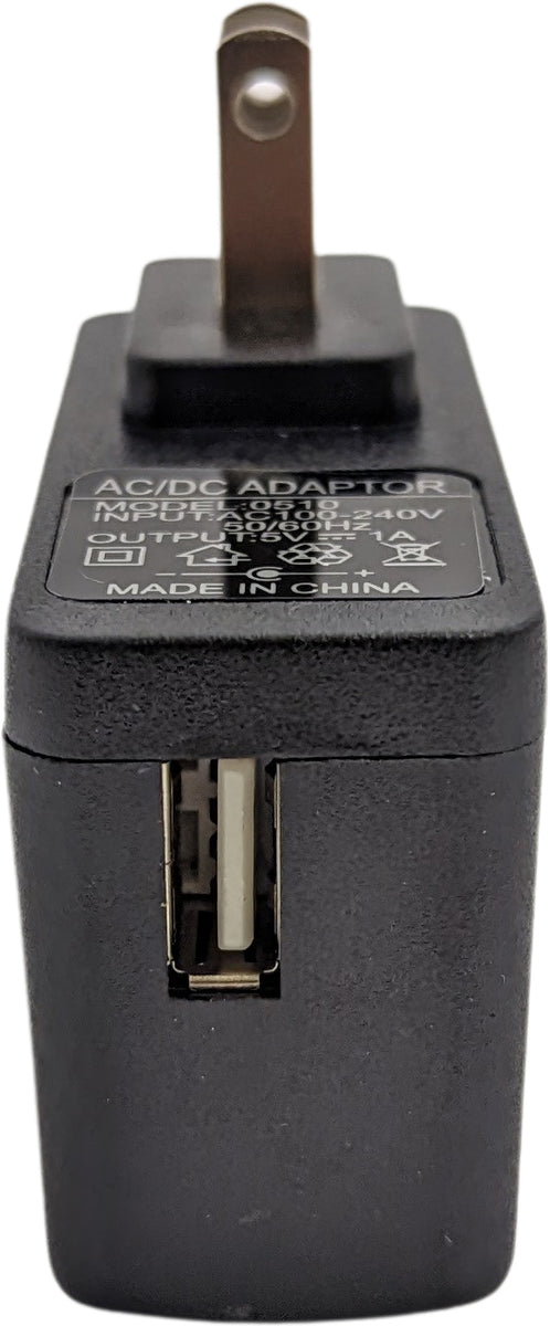 AC/DC Wall Adapter 5V, 1A with USB Output, Center Positive; Cable not ...