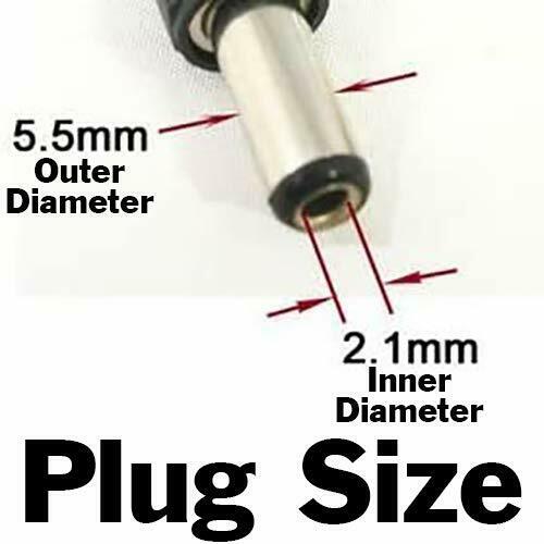 DC 9V, 500 mA Adapter 5.5mm Barrel Jack, 2.1mm Inner Diameter, Center ...