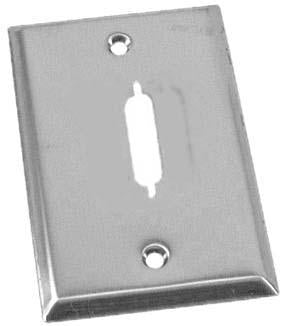 Stainless Steel Wall Plates, Single, DB25 Hole – Electronix Express