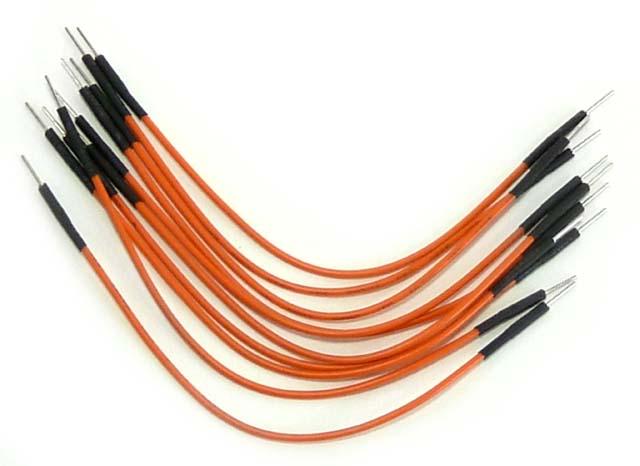Reinforced Jumper Wire Kits 4in. long 10 pc set orange color ...