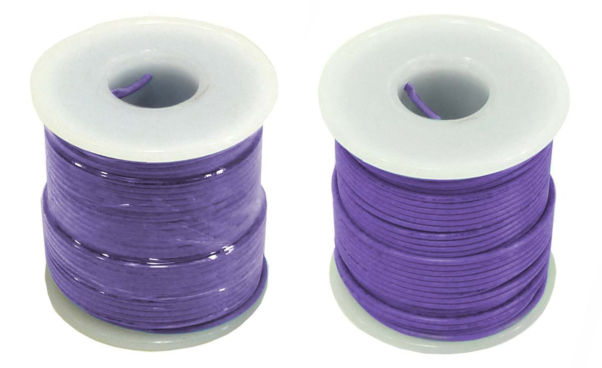 Hook Up Wire 22 Gauge Stranded (Purple, 100 Feet), 300 Volts ...