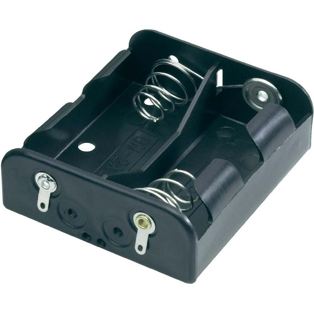 D Plastic 2 battery holder with solder lugs – Electronix Express