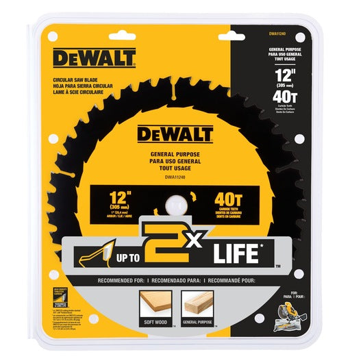 Dewalt 12 in General Purpose Saw Blade (40 Tooth) – Electronix Express