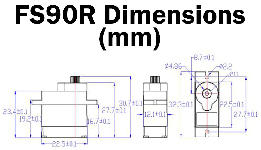 FS90R Continuous Rotation Servo – Electronix Express