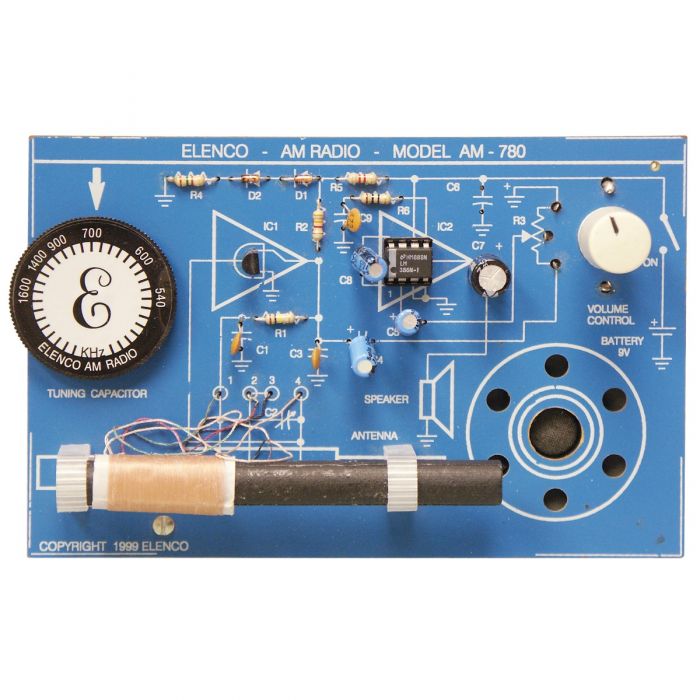 AM Radio Kit 2 ICs Model AM-780K – Electronix Express