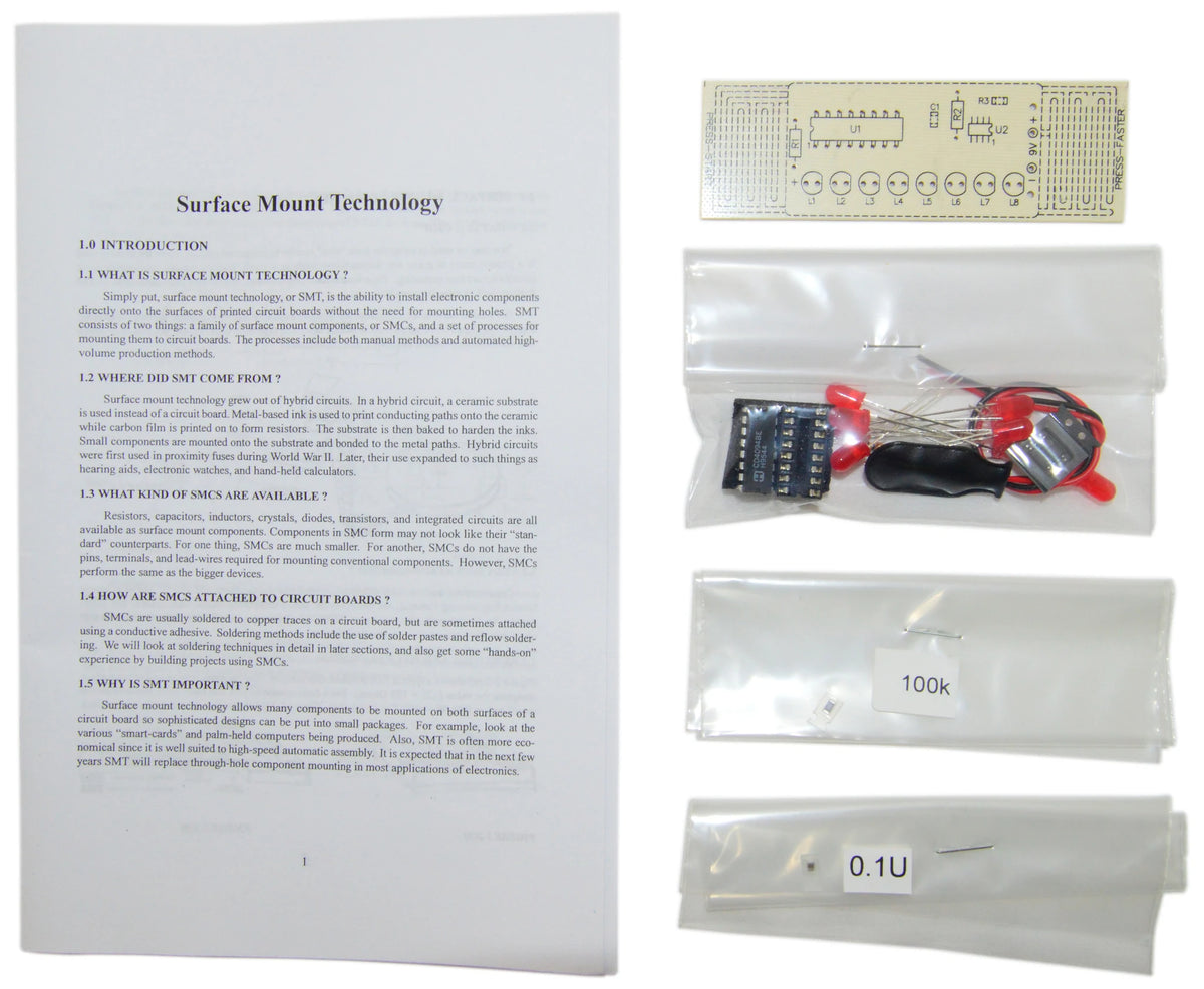 Surface Mount Soldering Practice Kit - SMD Fun Lights with Assembly Ma ...
