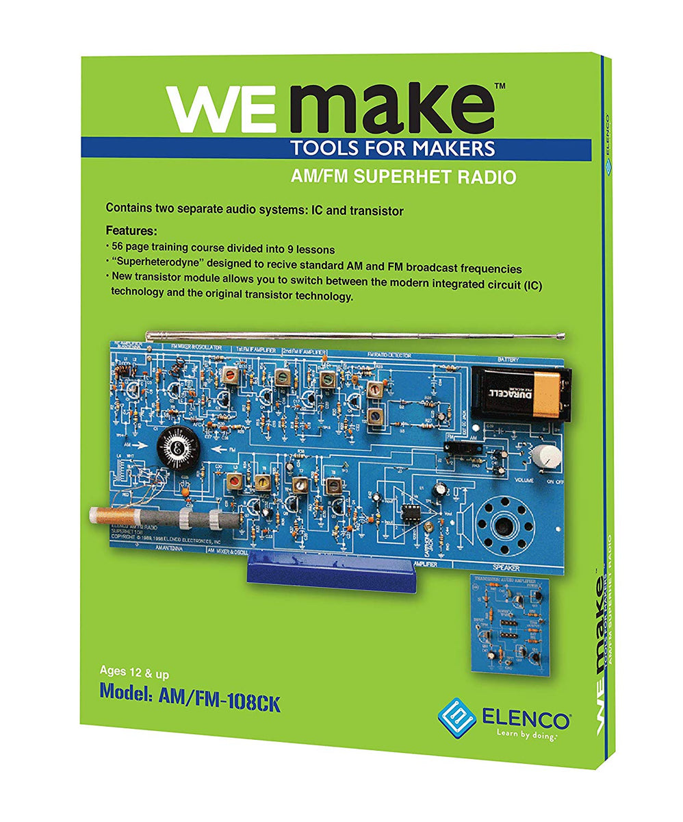 AM FM Radio and Training Course Kit (Combo IC & Transistor) AM/FM108CK ...