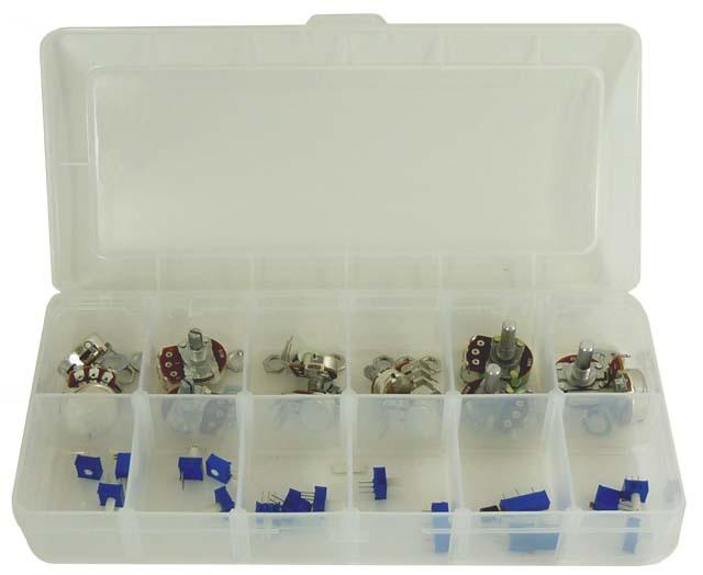 Potentiometer Kit: 23 trimmers and Pots (Storage Case) – Electronix Express
