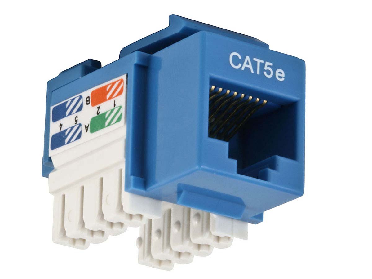 Keystone Jacks CAT 5E Blue – Electronix Express